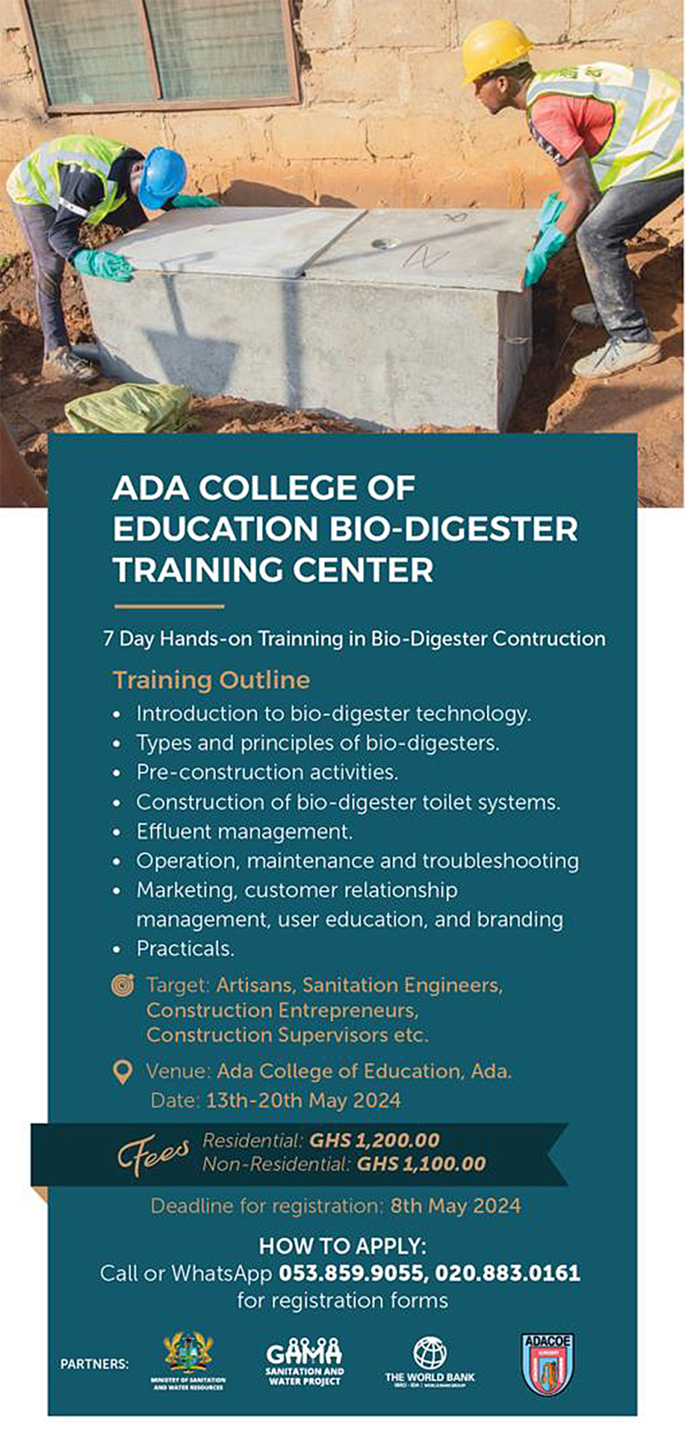 ADA COLLEGE OF EDUCATION BIO-DIGESTER TRAINING CENTER – AdaCoE